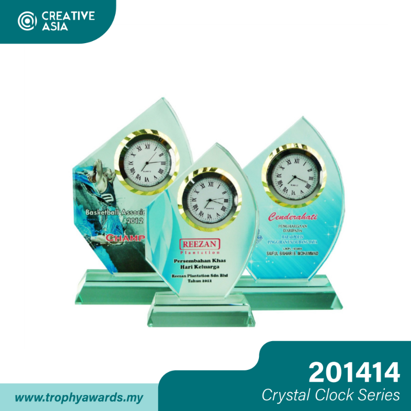 Crystal Clock Plaque & Trophy (201414), Selangor, Malaysia - Creative ...
