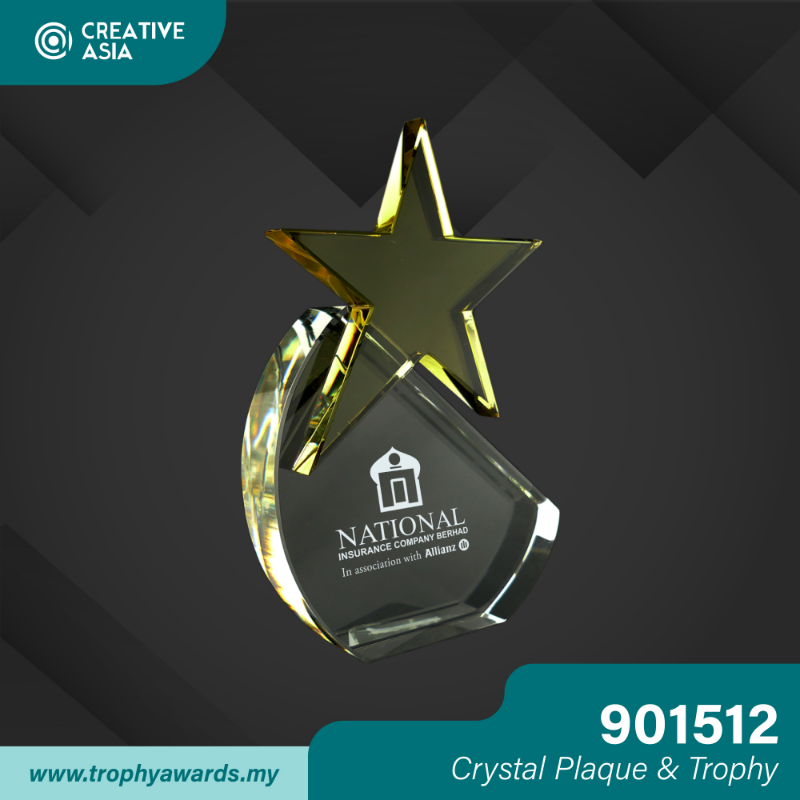Crystal Star Plaque & Trophy (901512), Selangor, Malaysia - Creative ...