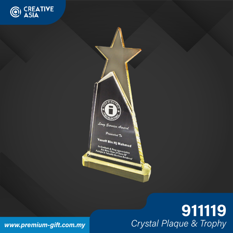 Crystal Star Plaque & Trophy (911119), Selangor, Malaysia - Creative Asia | Premium Gift ...