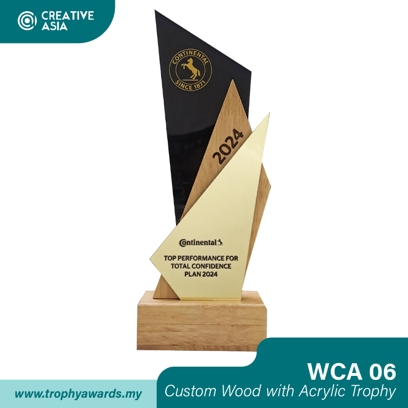 Custom Wood with Acrylic Trophy (WCA06), Selangor, Malaysia - Creative ...