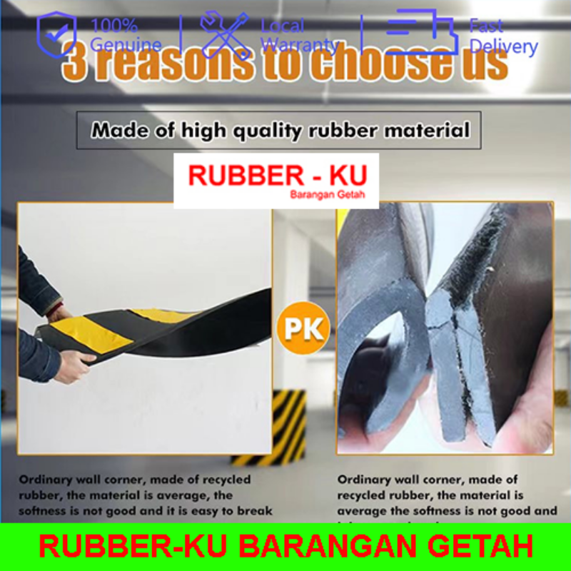 Garage safety corner bumper | Rubber wall corner shield | Concrete ...