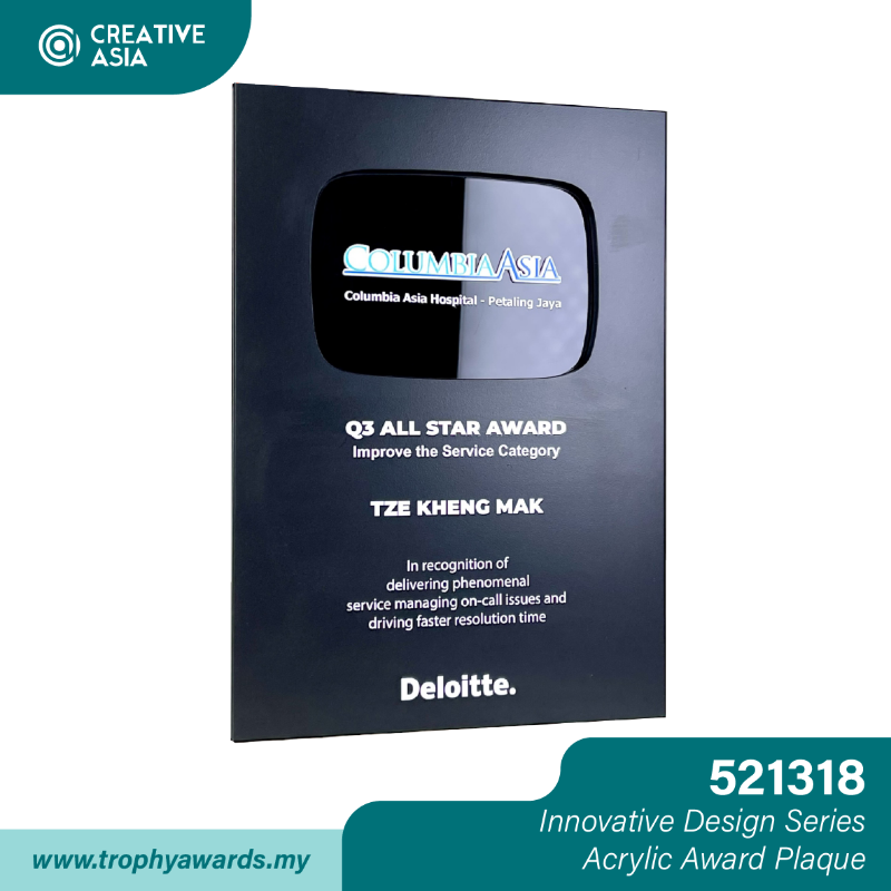 Innovative Design Series Acrylic Award Plaque (521318), Selangor ...