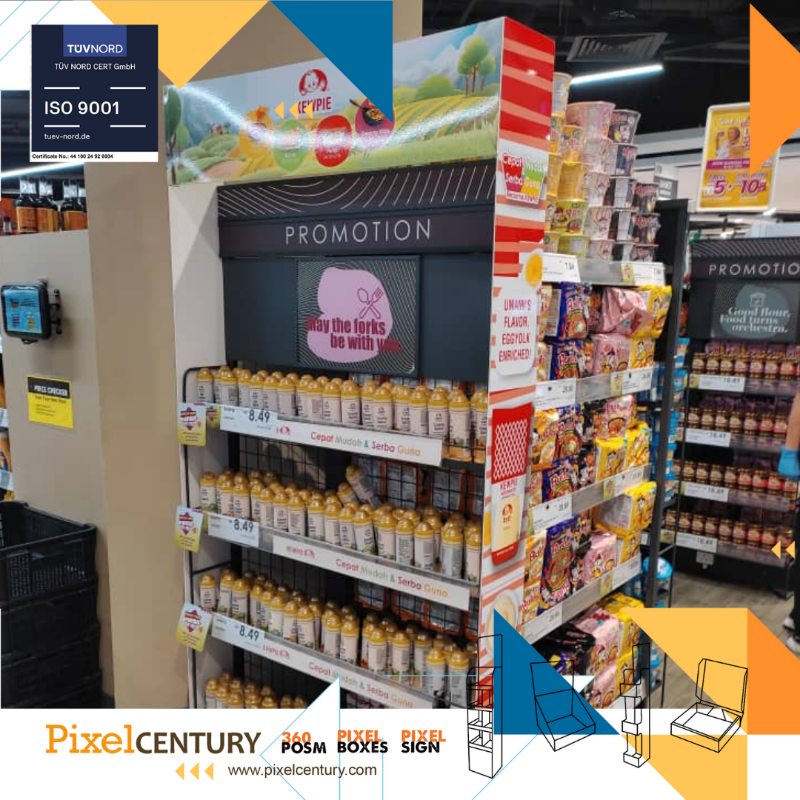 Power wing display GE display printing print Gondola display pop posm ...