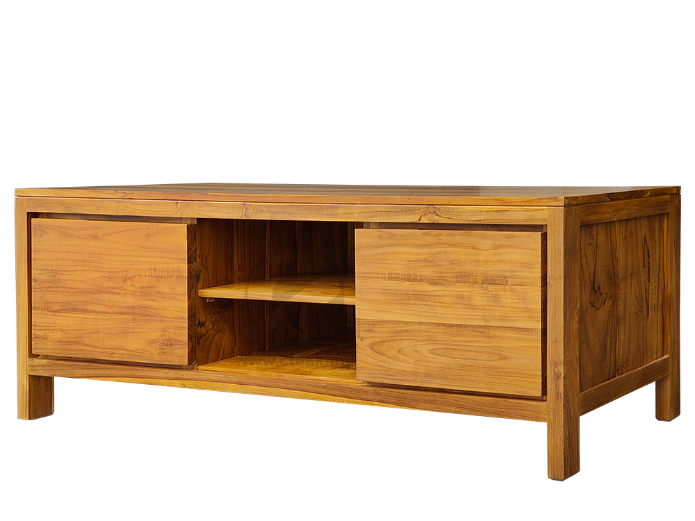 Solid Teak Wood Furniture 2 Drawers + 1 Shelf TV Cabinet, Selangor ...