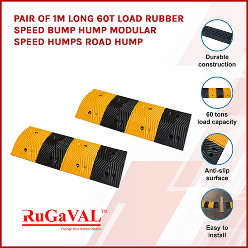 Traffic & Road Safety Products | Reflective Rubber Speed Bump | Safety ...
