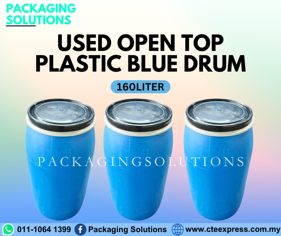 USED OPEN TOP PLASTIC BLUE DRUM - 160L, Selangor, Malaysia - CTE ...